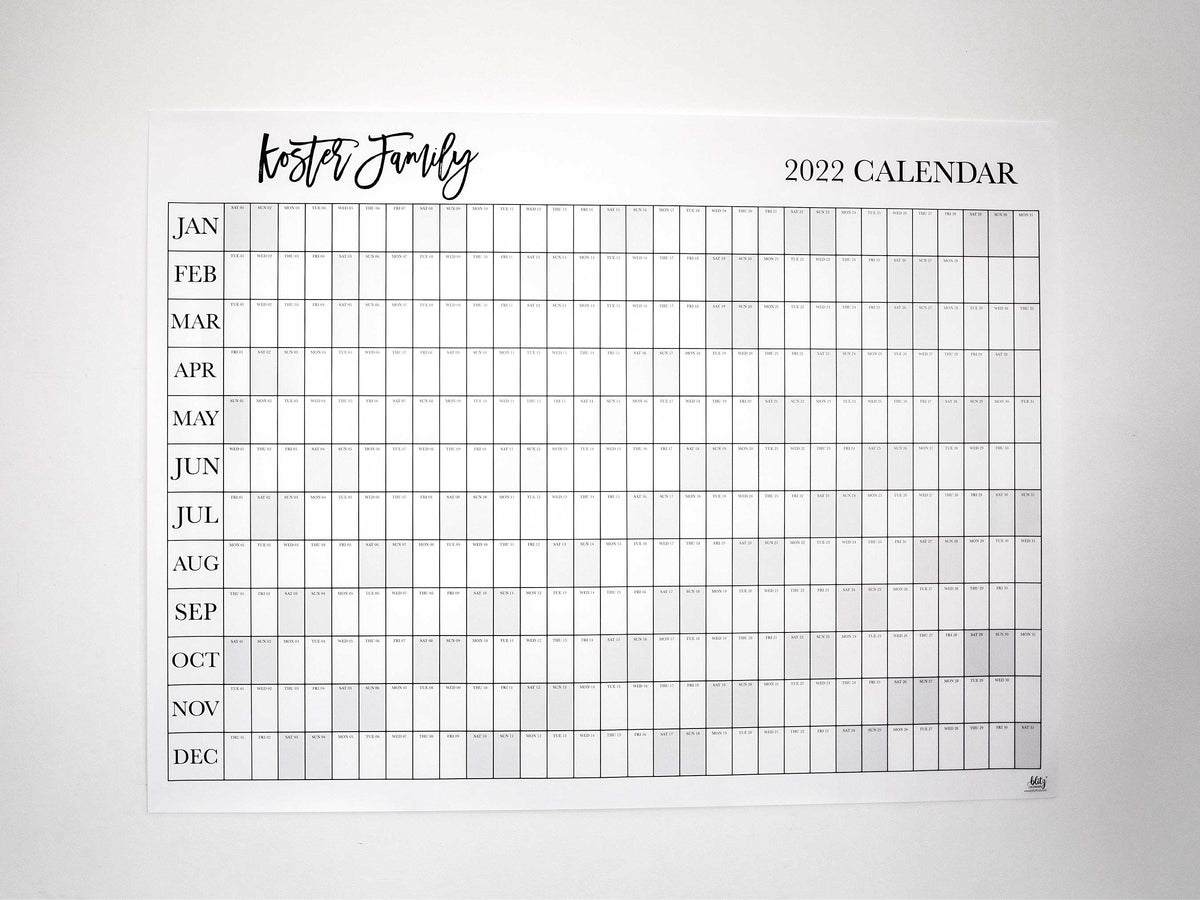 Extra-Large Annual 2026 Wall Calendar – Blitz Calendars